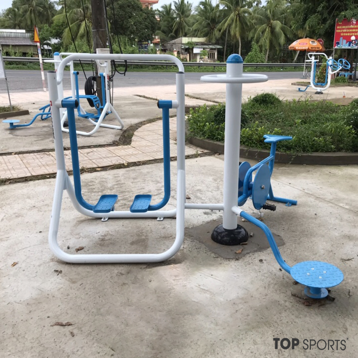 Thiết Bị Thể Dục Công Viên Máy Tập Thể Dục Thể Thao Công Viên Cụm Xe đạp Xoay Eo Lưng Bụng